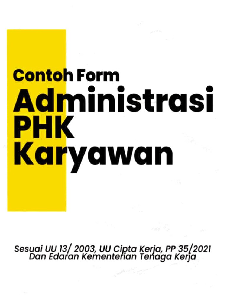 Contoh Administrasi PHK Karyawan | PDF