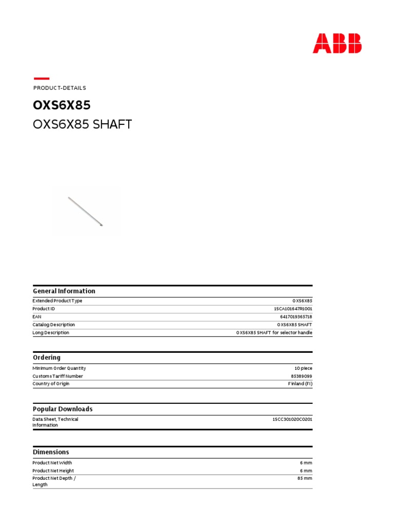 1SCA101647R1001-oxs6x85-shaft | PDF