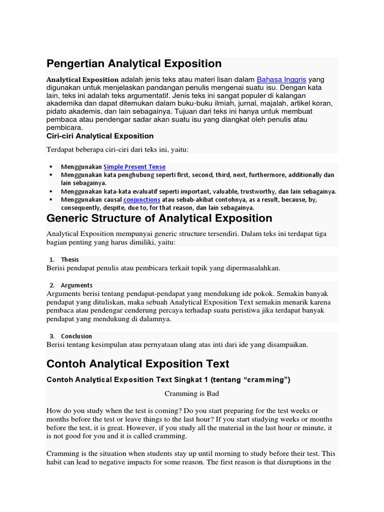 Analytical Exposition Guide | PDF