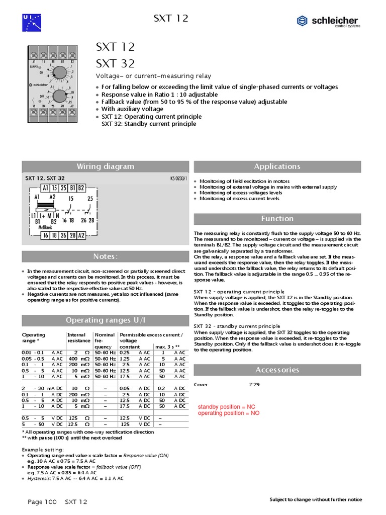 SXT 12 - SXT 32 | PDF