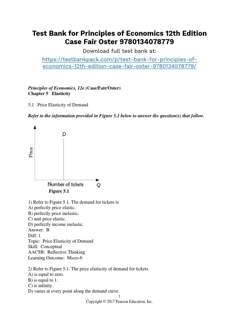 Principles of Economics 12th Edition Case Test Bank 1 | PDF | Demand ...