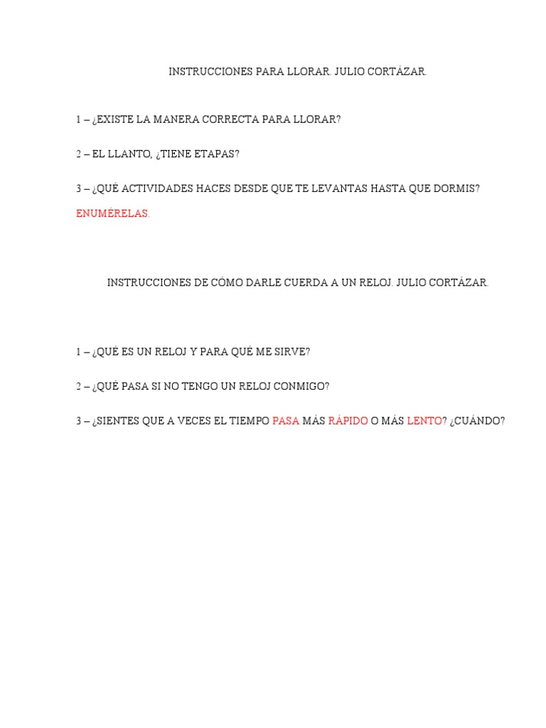 Instrucciones para Llorar | PDF | Relaciones personales, crianza y desarrollo personal