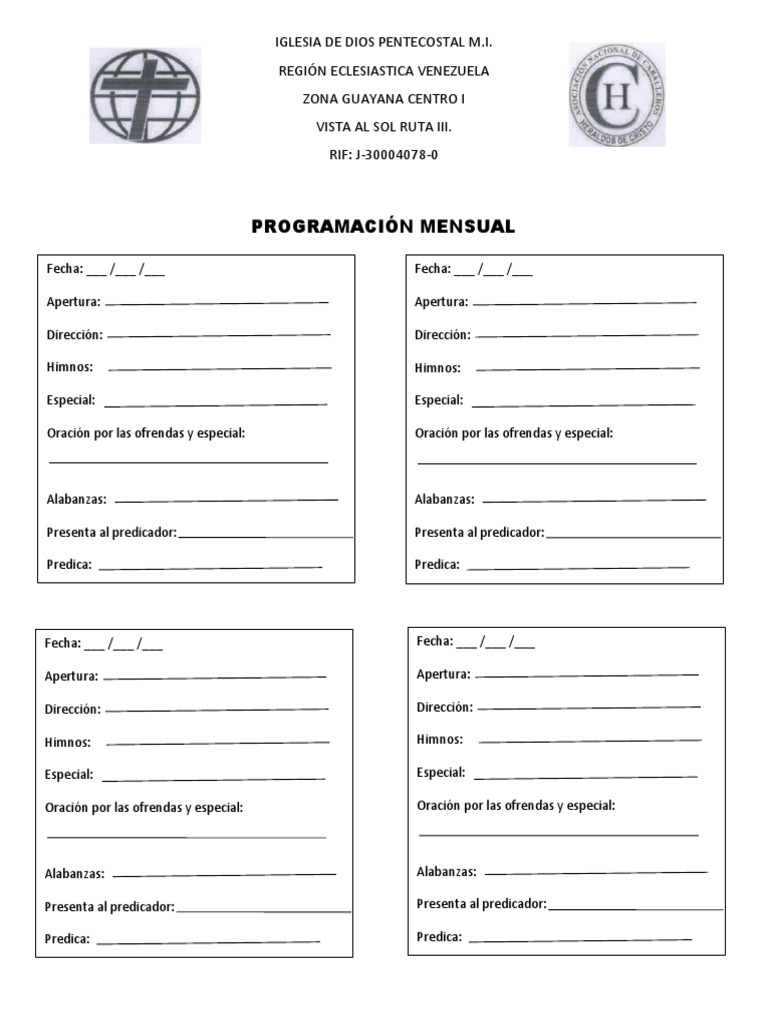 Programacion Mensual | PDF