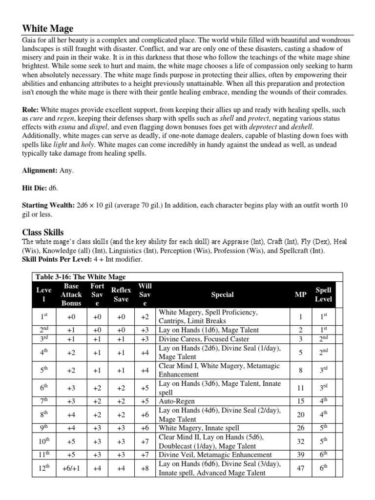 White Mage | PDF