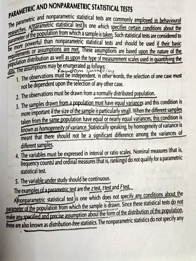 Parametric Vs Non Parametric Test | PDF | Statistics | Nonparametric ...