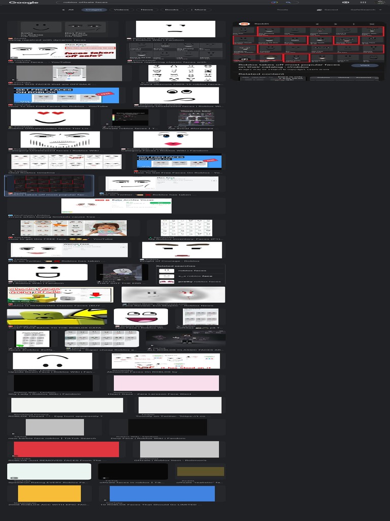 roblox offsale faces - Google Search | PDF