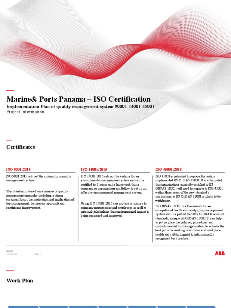 ISO Certification Plan for Marine & Ports | PDF | Business