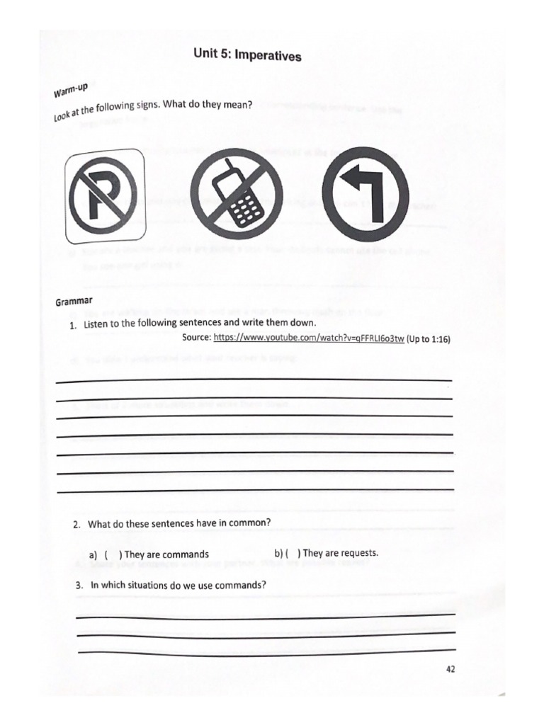 Unit 5 Imperatives | PDF