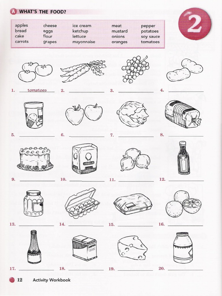 Food Vocabulary and Grammar Exercises | PDF | Food Ingredients | Home