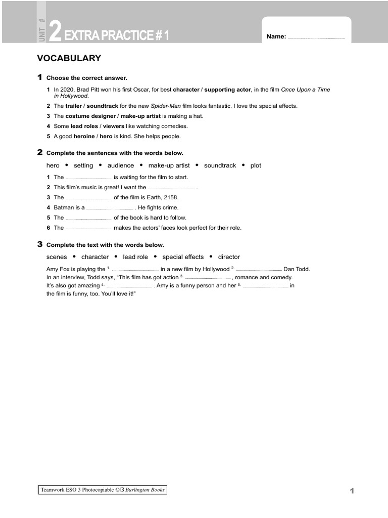 Extra Practice Unit 2 | PDF