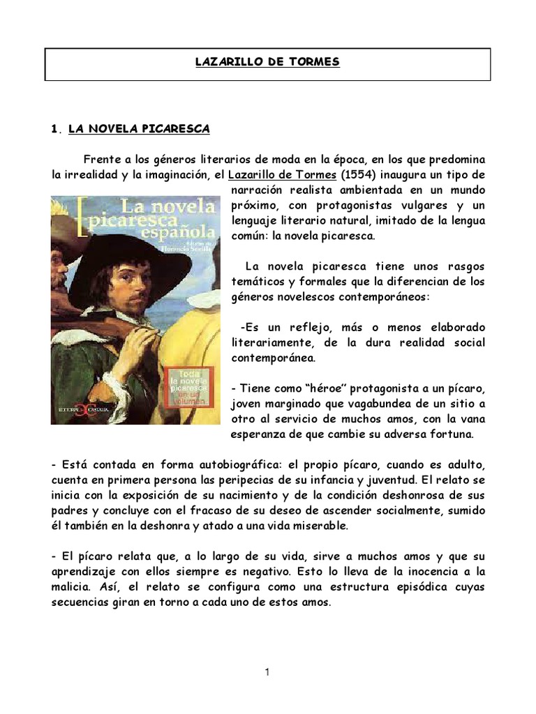 Estructura y amos en Lazarillo de Tormes | PDF | Novelas