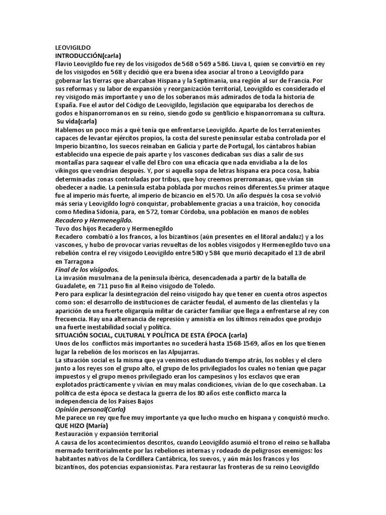 Leovigildo Nuevo | PDF