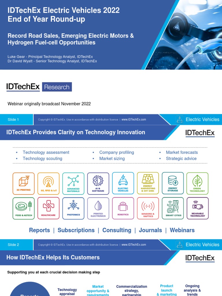 IDTechEx Electric Vehicles | PDF | Fuel Cell | Electric Vehicle