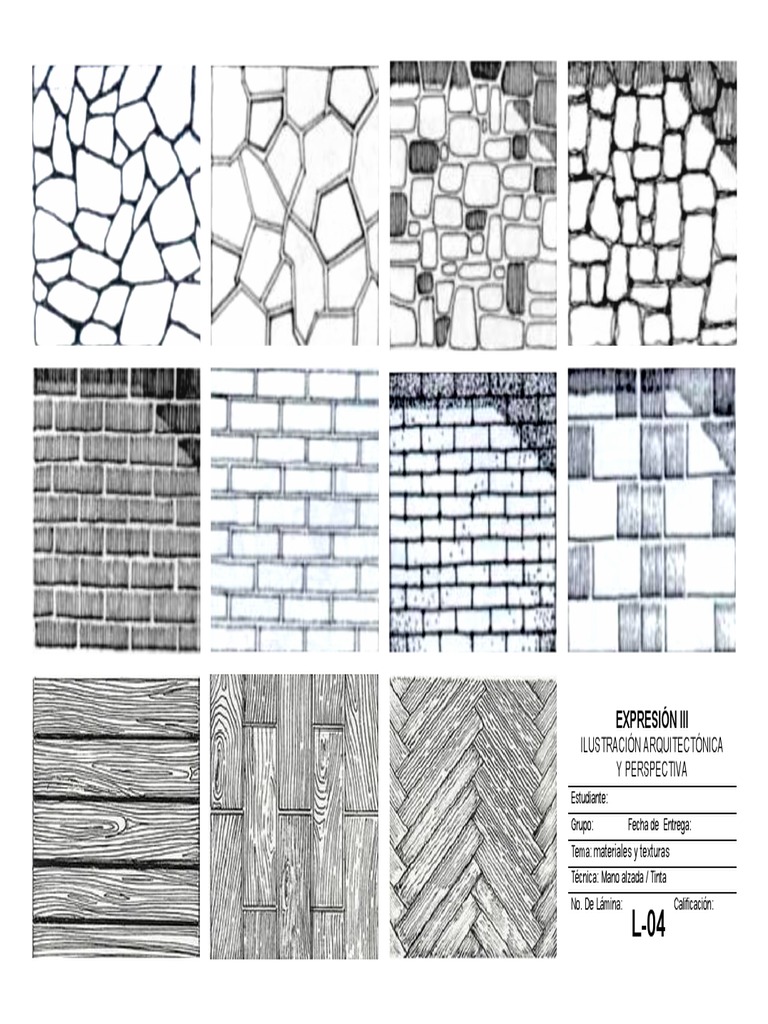 Lamina 04 Texturas Editable | PDF