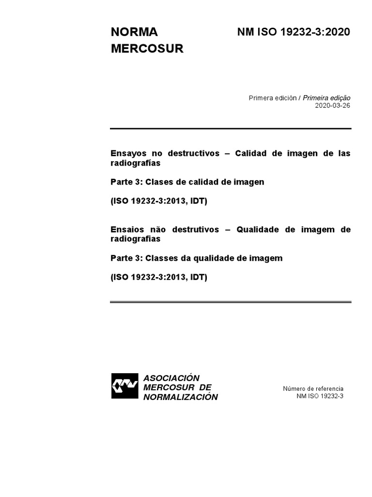 NM Iso 19232-3 - 2020 | PDF