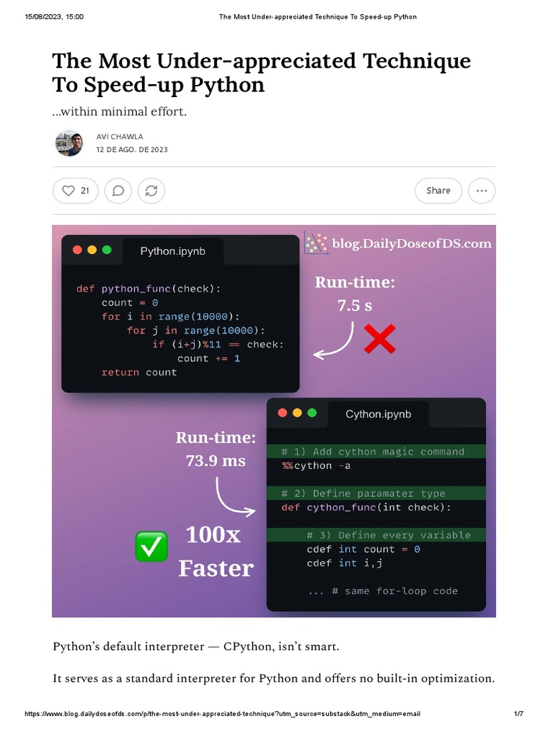 The Most Under-Appreciated Technique To Speed-Up Python | PDF