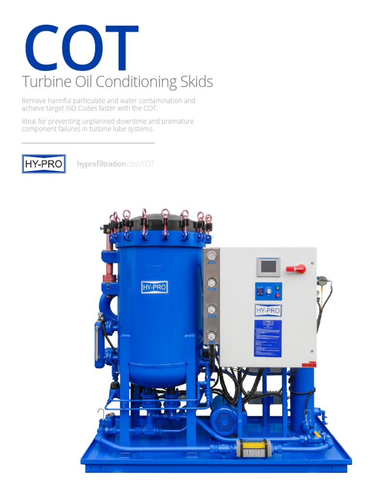 COT Turbine Oil Conditioning Systems 022717 | PDF | Pump | Filtration