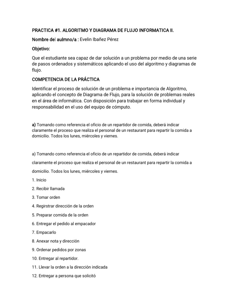 Algoritmos y Diagramas en Informática | PDF