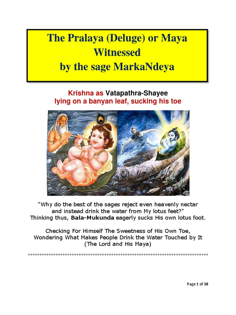 The MarkaNdeya Pralaya | Bhagavan | Hindu Literature