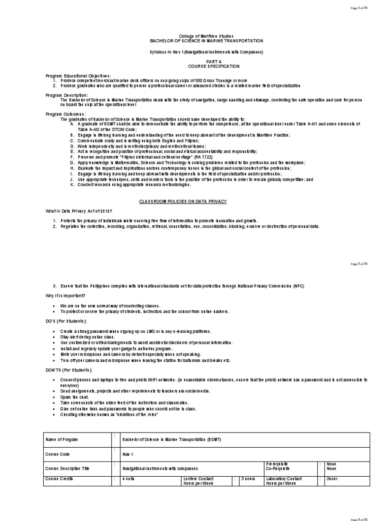 Final Output SOUL Course Syllabusn Nav 1 New Normal | PDF