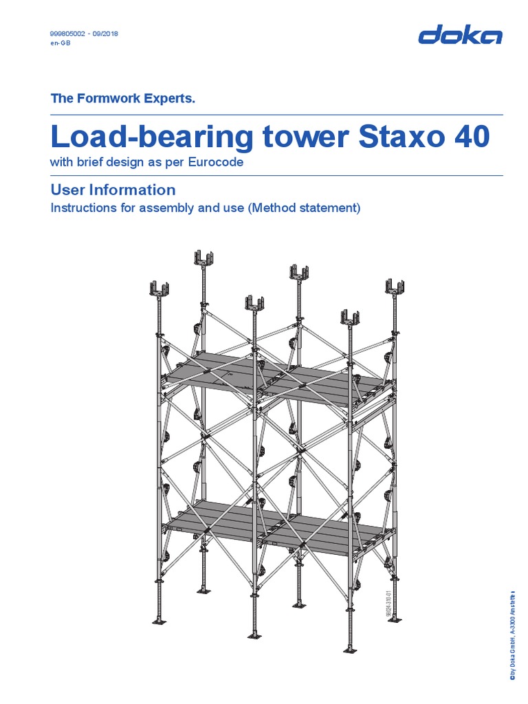 Staxo 40 Load-Bearing Tower Guide | PDF | Scaffolding | Safety