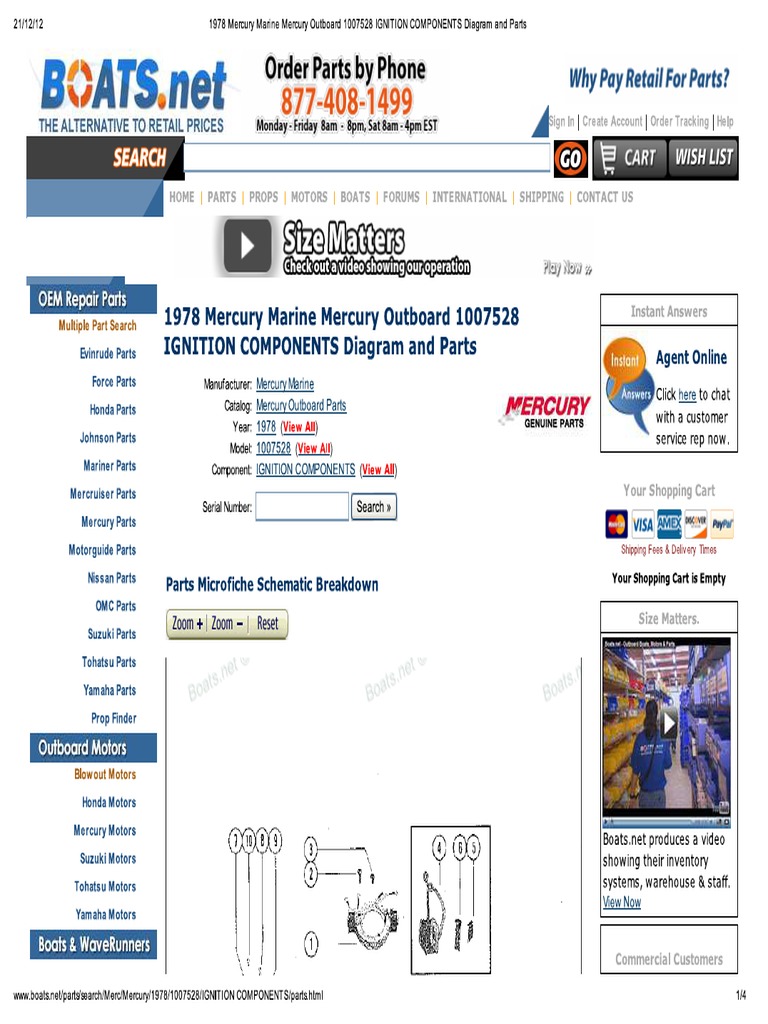 1978 Mercury Marine Merc... NENTS Diagram and Parts | PDF
