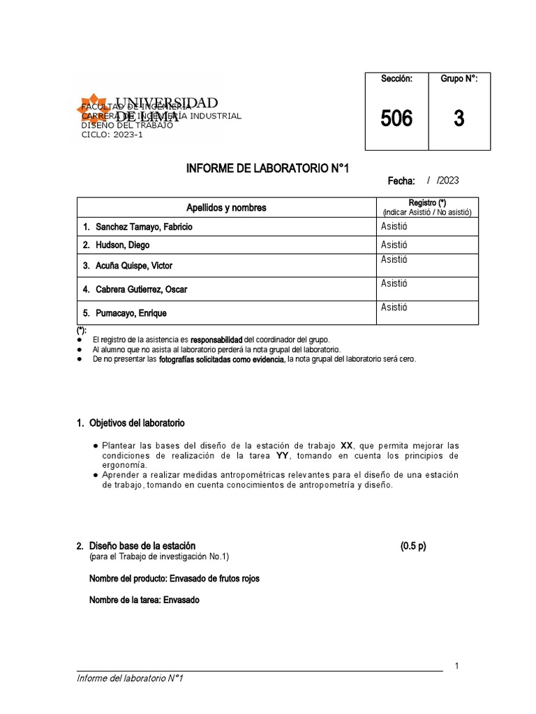 Informe Del Laboratorio TI1 GRUPO 3-1 | PDF | Tecnología