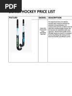 Anatomy and Parts of a Hockey Stick | PDF | Sports & Recreation