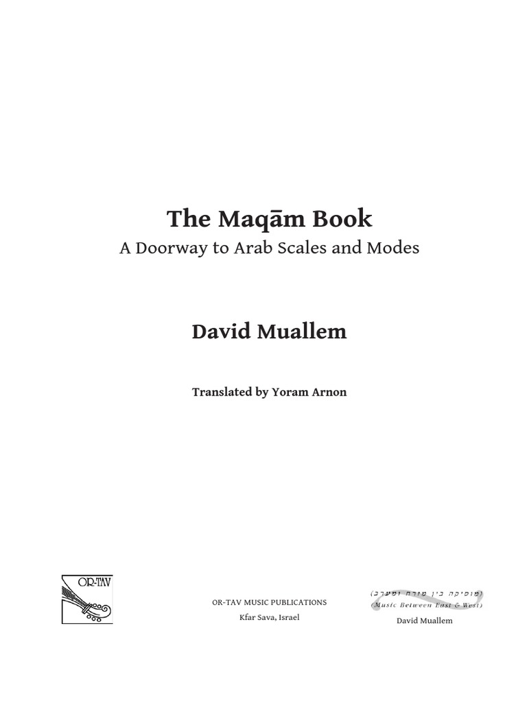 David Muallem The Maqam Book A Doorway T | PDF | Scale (Music ...