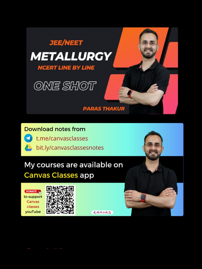Metallurgy - NVERT Recap Notes - Canvas Classes | PDF