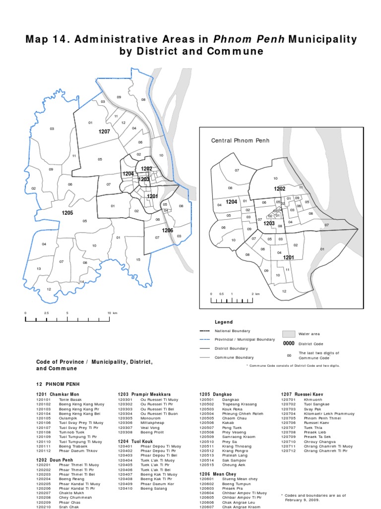 Phnom Penh Districts and Communes Map | PDF