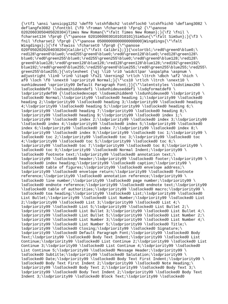 RTF Document Structure Guide | PDF