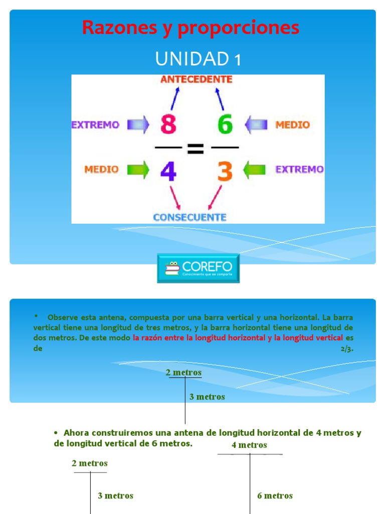 Unidad 01 Razones y Proporciones | PDF | Proporción | Objetos matemáticos