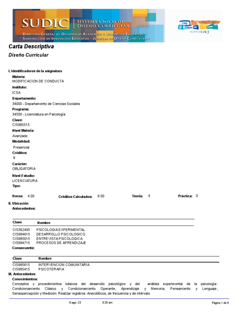 Carta Descriptiva-1 | PDF | Crecimiento personal y profesional
