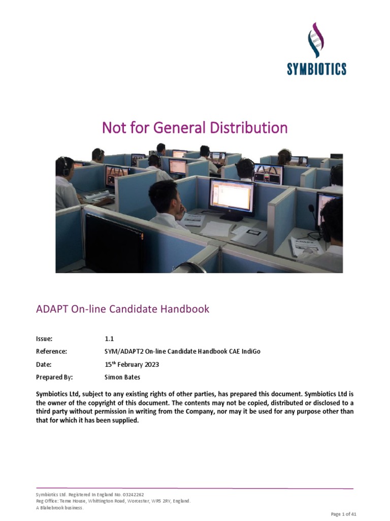 ADAPT 2 On-Line Candidate Handbook CAE Indigo V1.1 20230215 | PDF