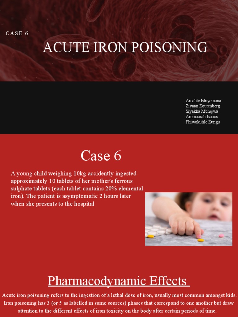 Acute Iron Poisoning - Pharmacology | PDF | Diseases And Disorders ...