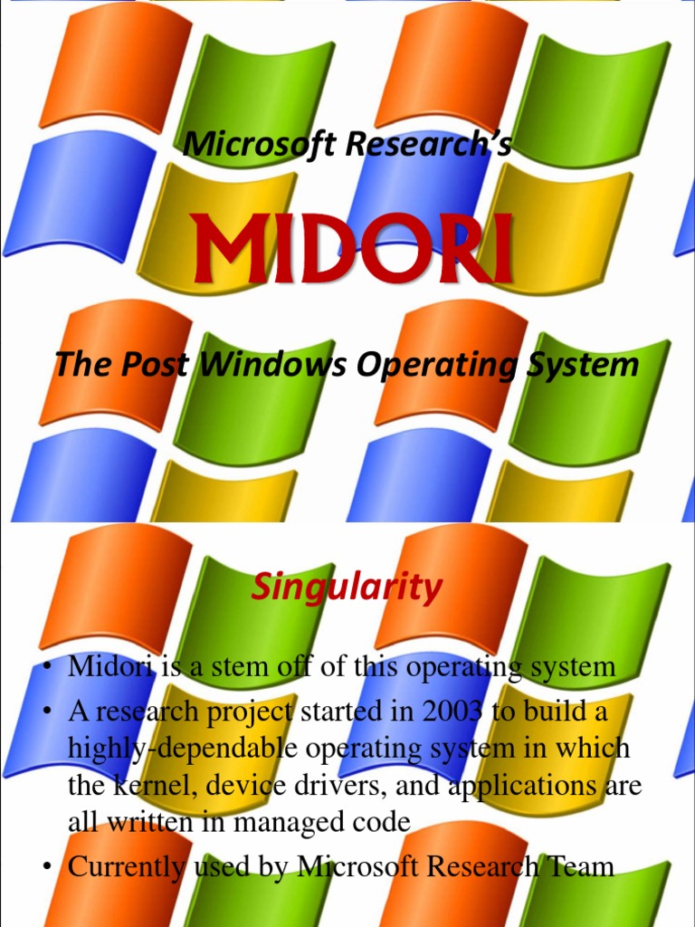 Microsoft Research's: Midori | PDF | Operating System | Kernel ...