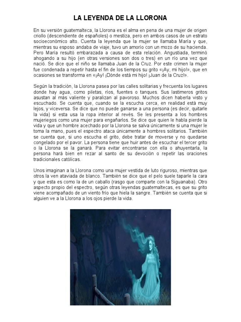 Leyenda La Llorona | PDF