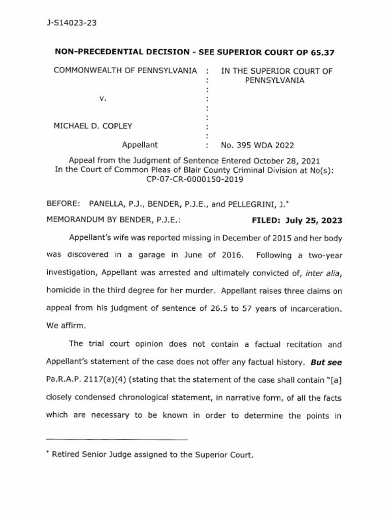 Michael Copley Appeal Denied | PDF