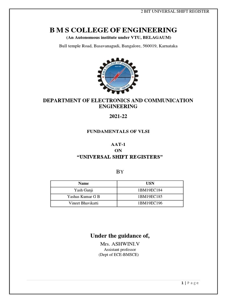 2bit Universal Shift Register | PDF