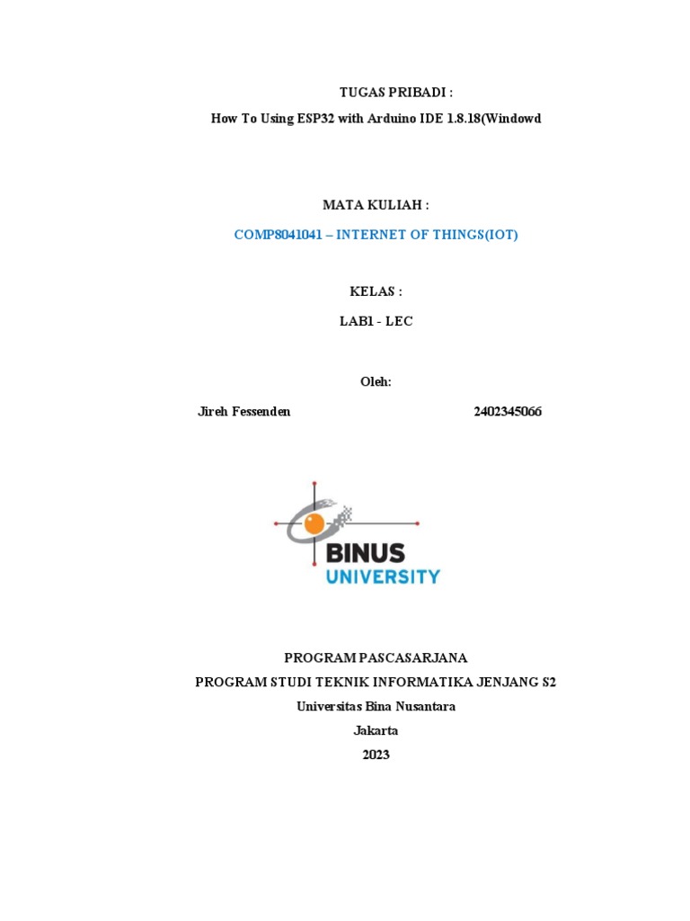 IOT Task - Tutorial ESP32-DHT11 | PDF