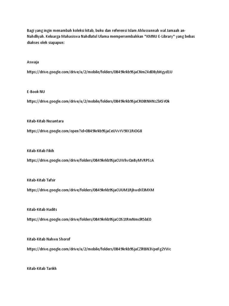 Kumpulan Kitab Online | PDF
