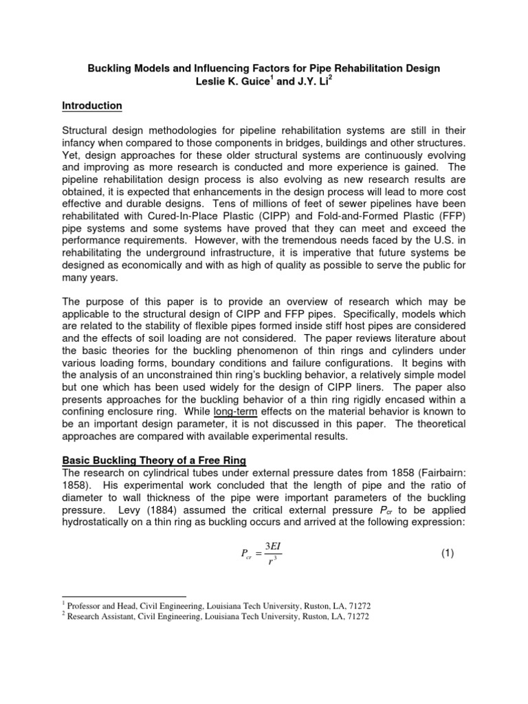 Critical Buckling Equation | PDF | Buckling | Regression Analysis
