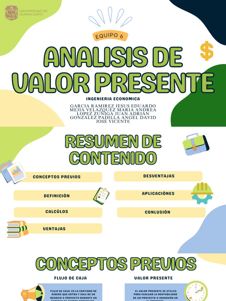 Valor Presente en Ingeniería Económica | PDF | Finanzas y dinero