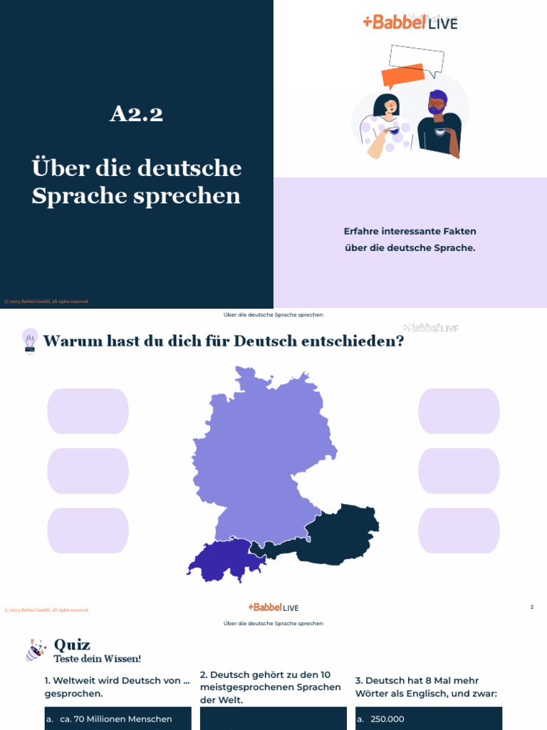 Über Die Deutsche Sprache Sprechen | PDF