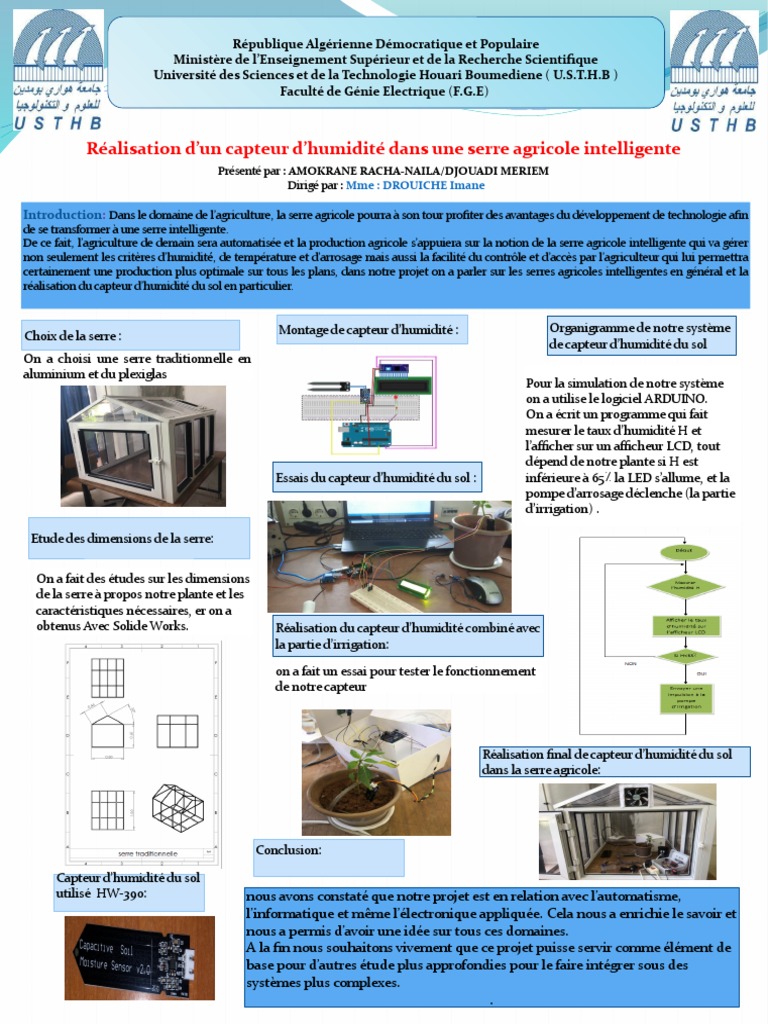 Poster - PFE - AMOKRANE-DJOUADI-corrige | PDF | Serre | Irrigation