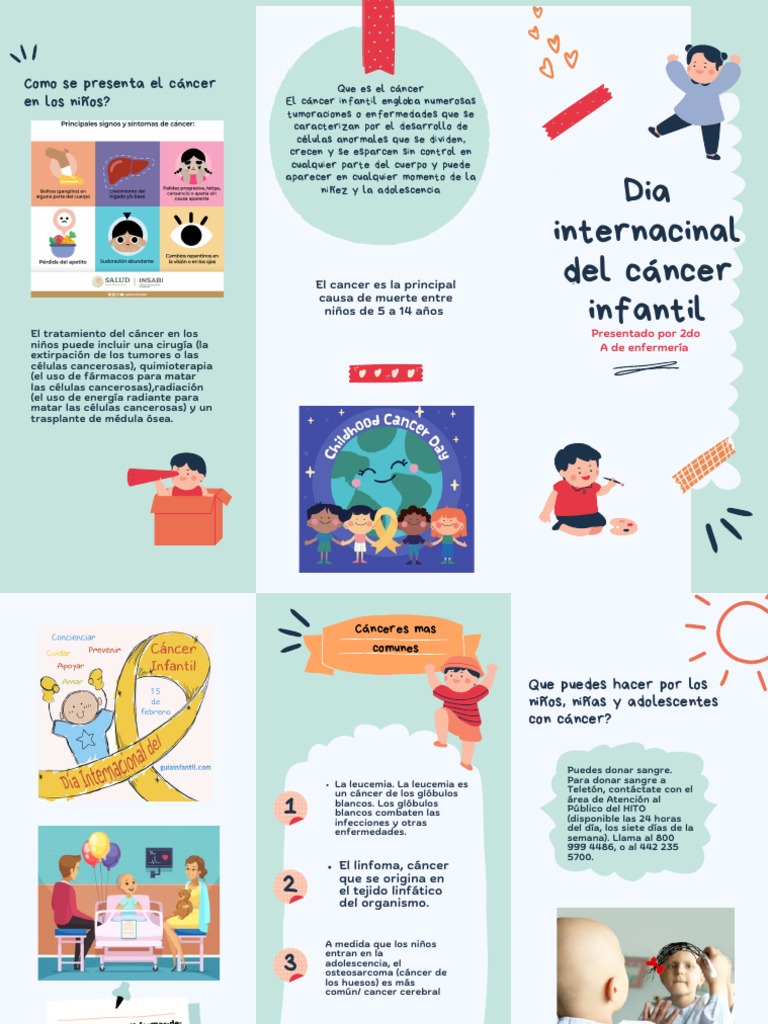Triptico Cáncer Infantil | PDF | Cáncer | Leucemia