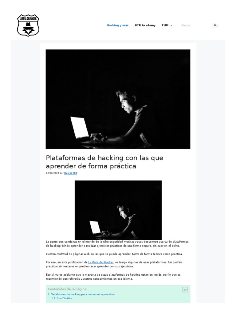 Larutadelhacker-Com-Plataformas-Hacking - Plataformas de Hacking para Comenzar A Practicar | PDF