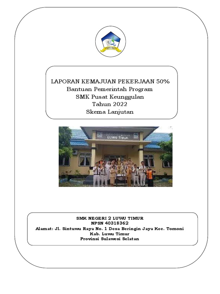 Format Laporan 50% SMK PK Skema Lanjutan - 1.1 | PDF