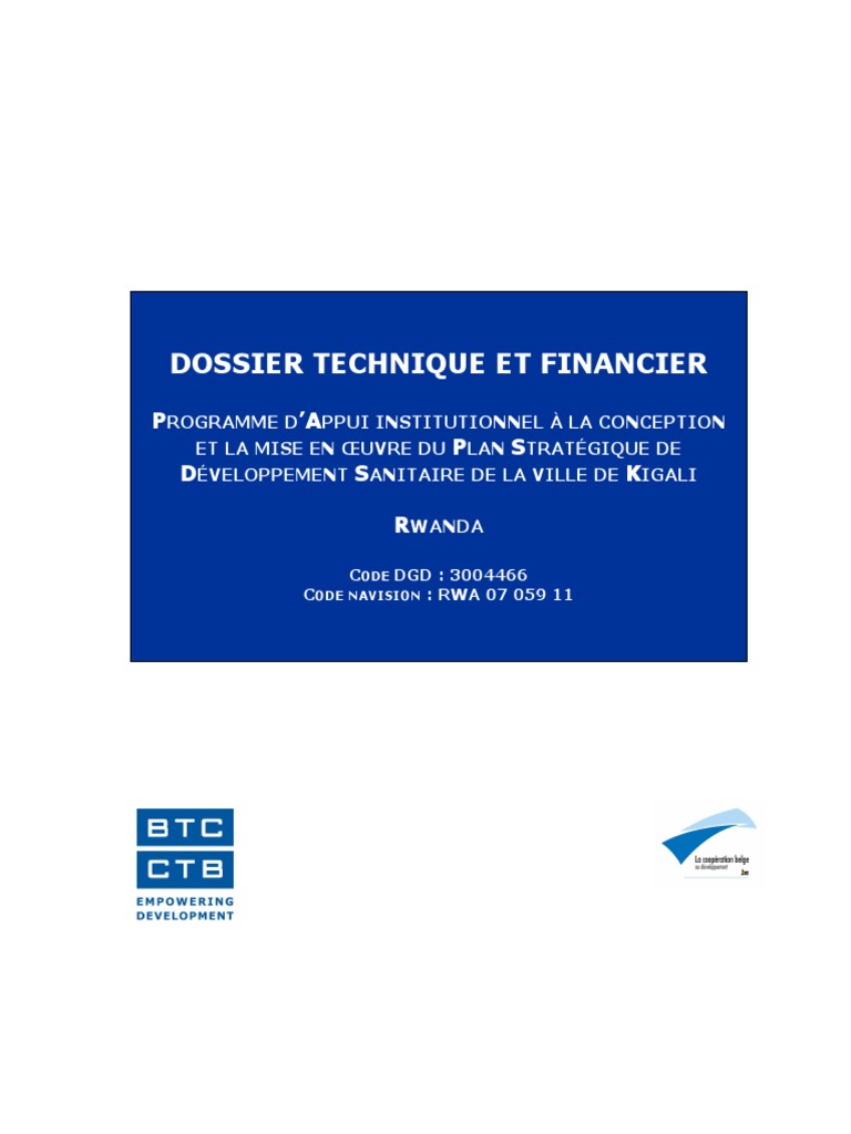 PROGDESCR Dossier Technique Et Financier | PDF